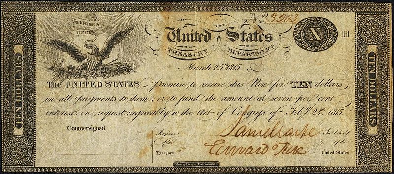 Treasury Notes War Of 1812 Paper Money | American Historic Coins ...