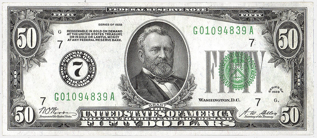 $50 Federal Reserve Notes | American Historic Coins & Collectibles